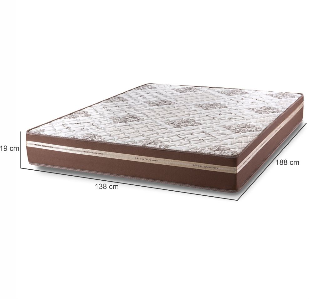 Colchão de Casal Hellen Millenium One Face com espuma D33 1.38 – Marrom